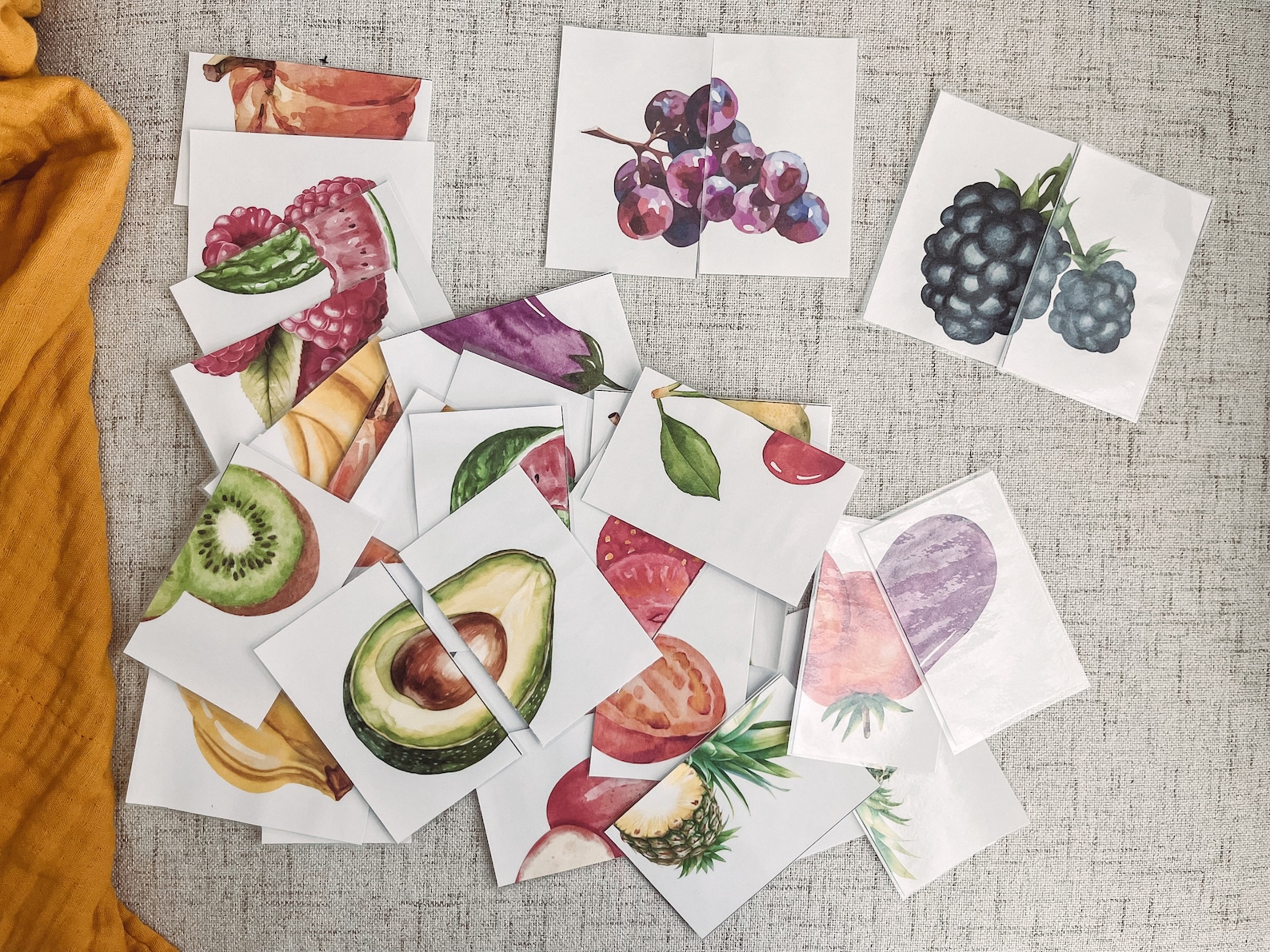 Matching Cards - Healthy Food 40 Count - Preschool Learning - Toddler ...