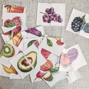 Matching Cards - Healthy Food 40 Count - Preschool Learning - Toddler ...