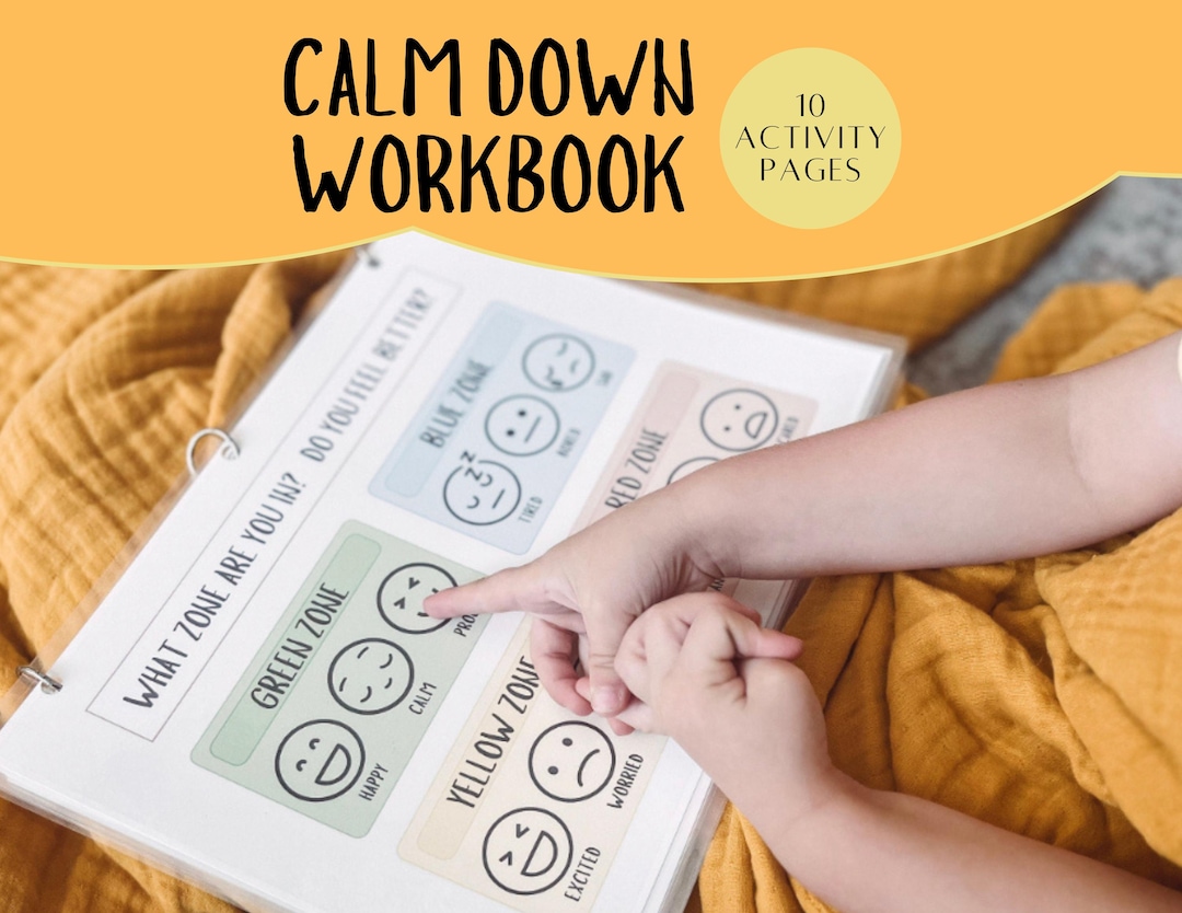 Calm Down Workbook - Calming Corner Tool Kit for Kids - Regulation for ...