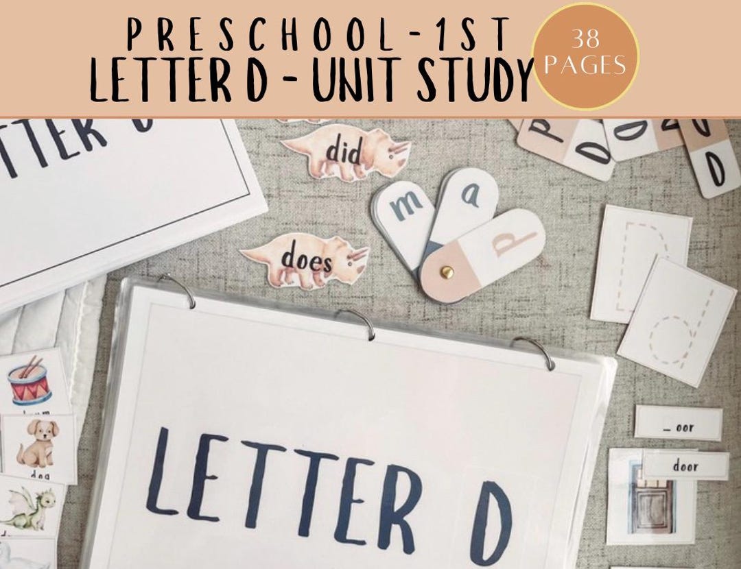 Letter D Unit Study - Letter Reorganization, Writing and Counting ...