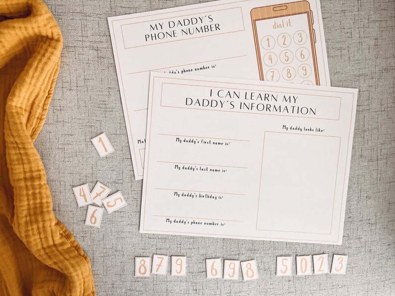 Emergency Contact Printable: Kids Personal Information Activity ...