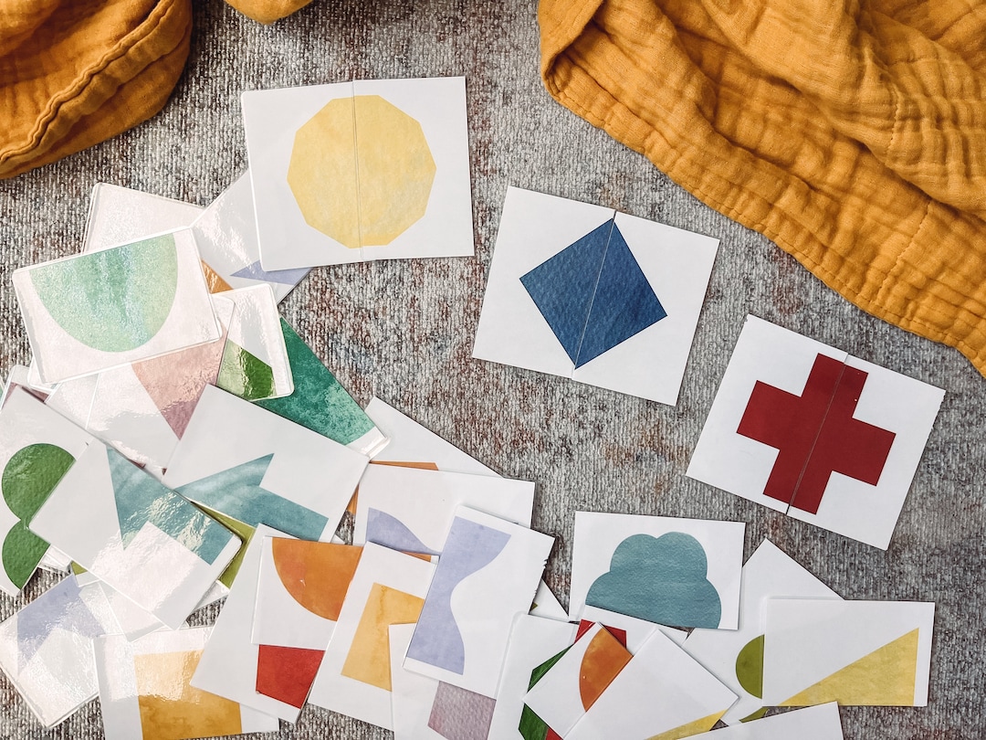 Card Matching - Shape Activity - Toddlers Learning Game - Prek ...