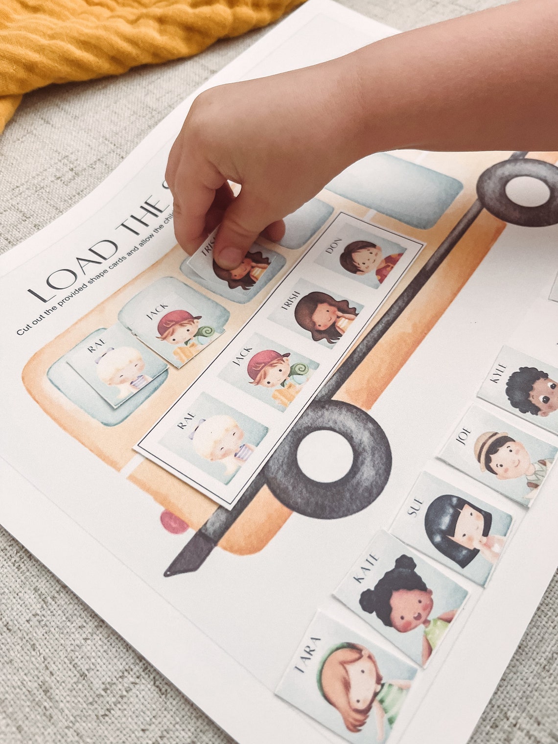 Load the Bus Activity Preschool Pattern Practice Wheels on the Bus Game ...