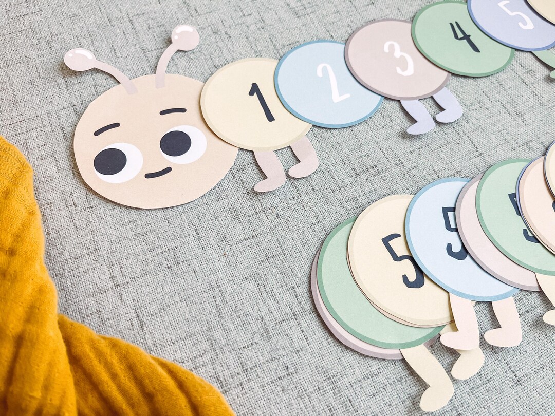 Caterpillar Counting Printable: Numbers 1-100, Preschool Learning ...