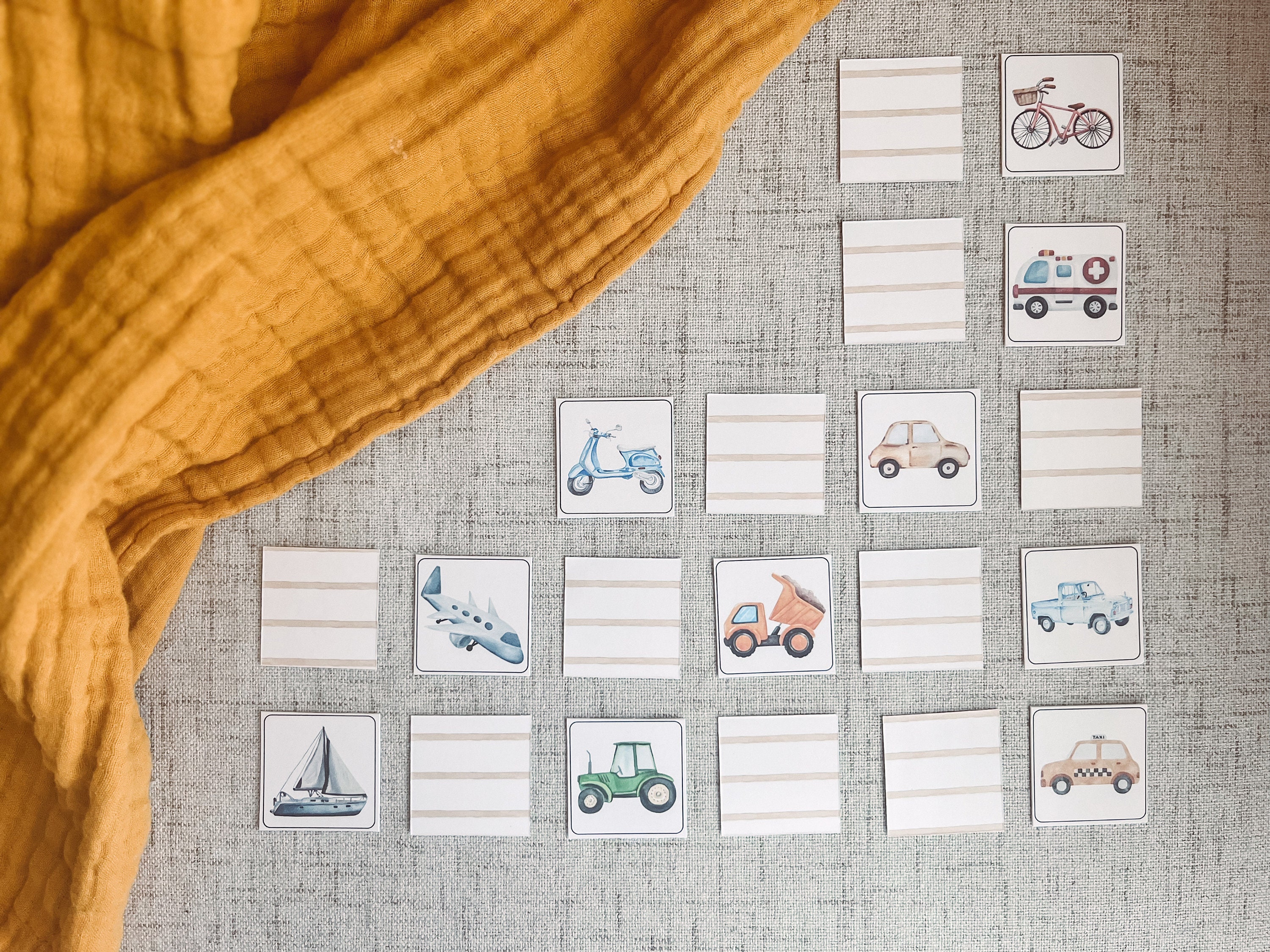 Memory Cards, Set of 4 Montessori Materials Printable Toddler Pattern ...
