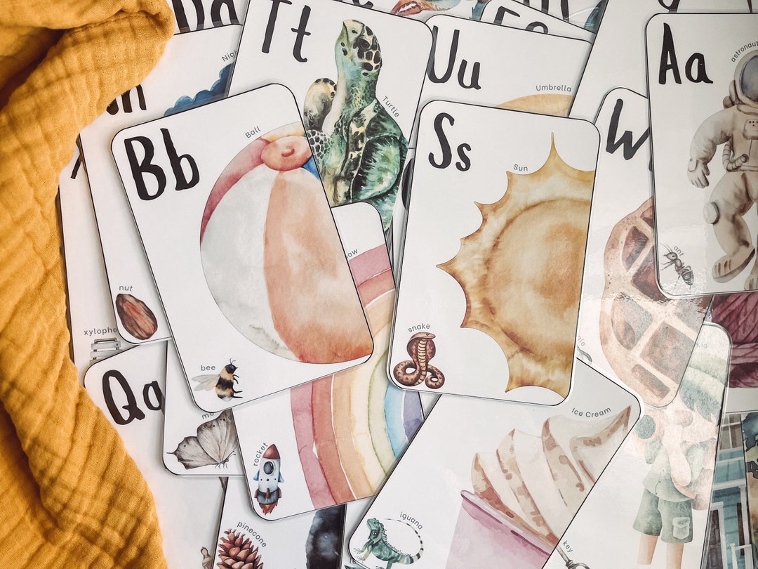 Jumbo Alphabet Double-sided Flashcards - Writing Practice Cards - ABC ...