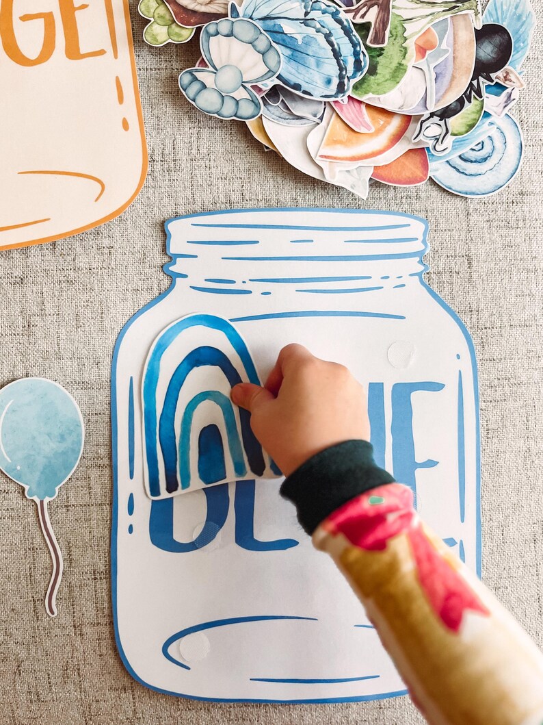 Color Matching Jars - Sorting Activity - Toddler and Preschool Learning ...