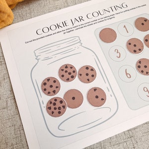 Cookie Jar Counting - Addition and Subtraction - Busy Binder Insert ...