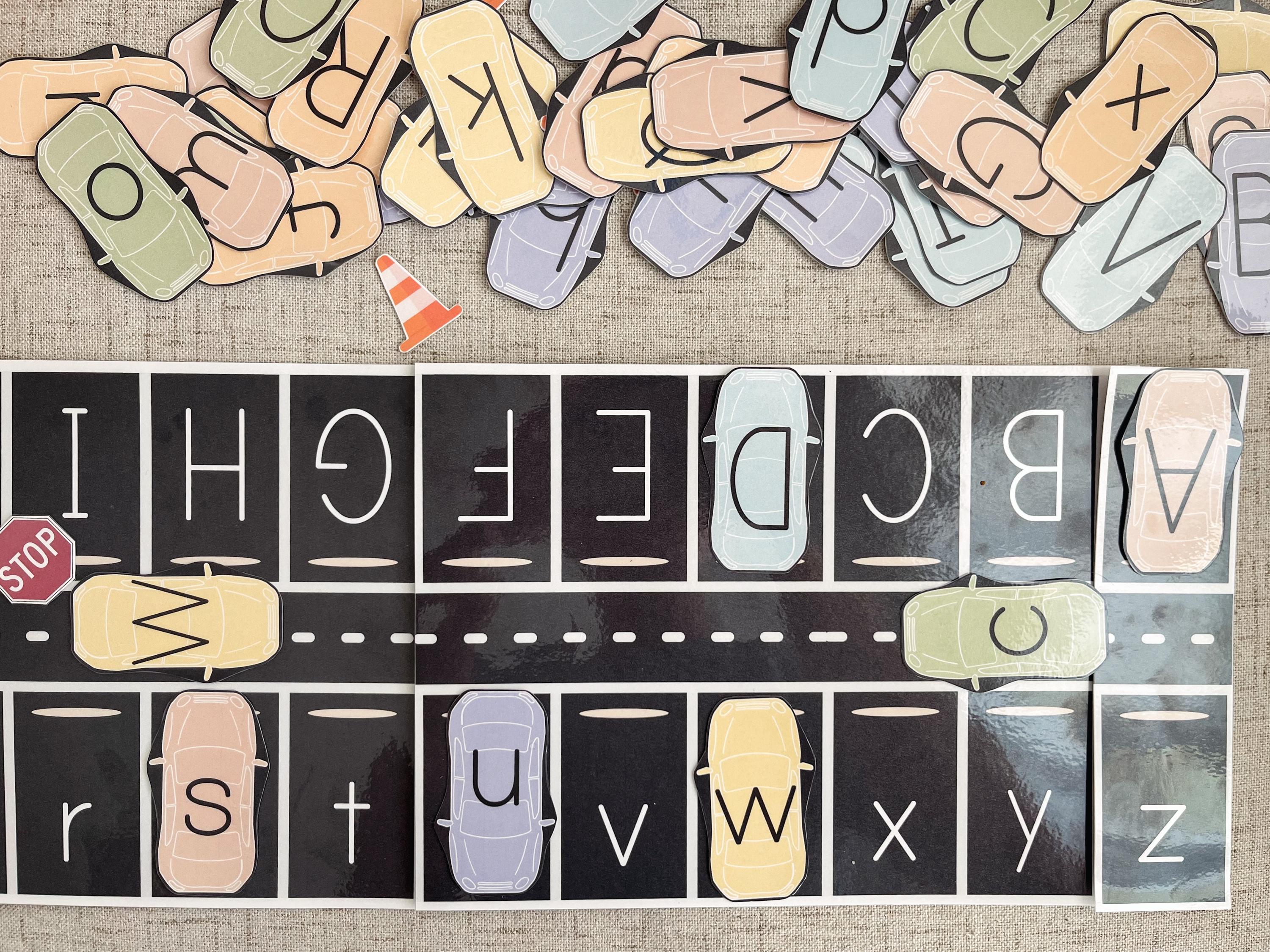 ABC Car Parking Game: Alphabet Learning Printable (preschool ...