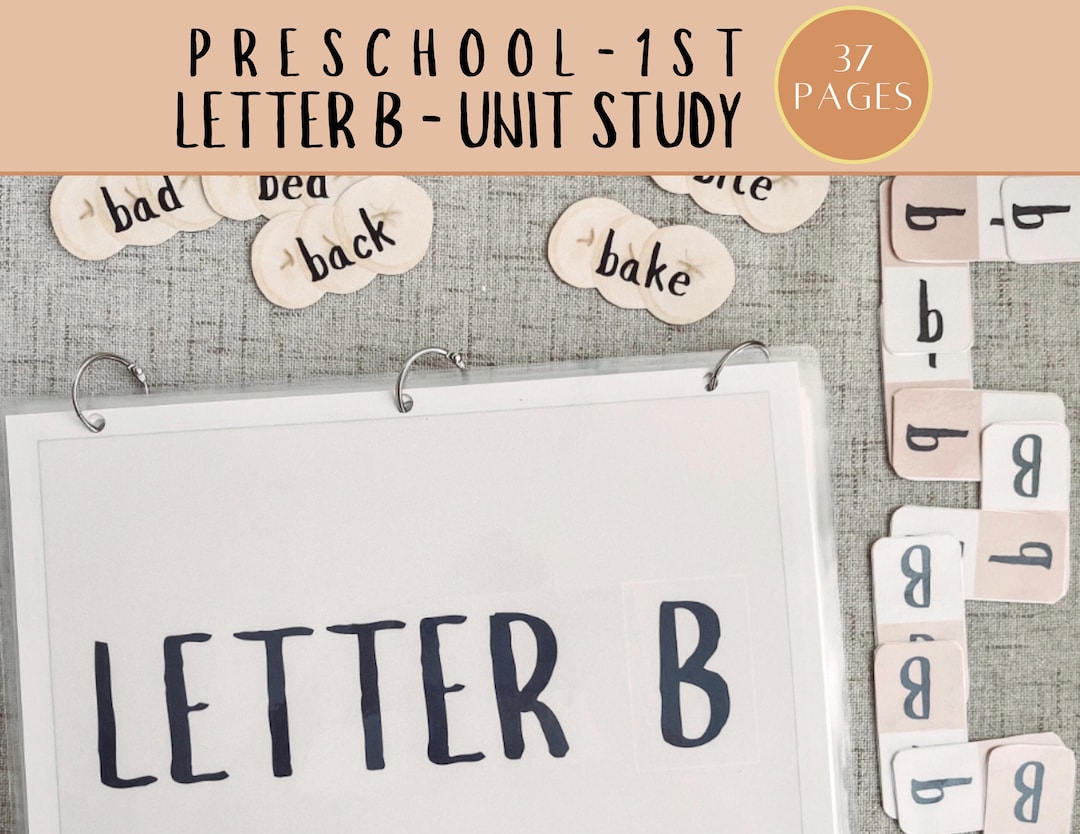 Letter B Unit Study - Letter Reorganization, Writing and Counting ...