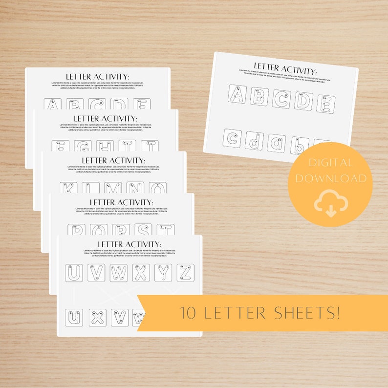 Alphabet Letter Activity Uppercase and Lowercase Practice Homeschool ...