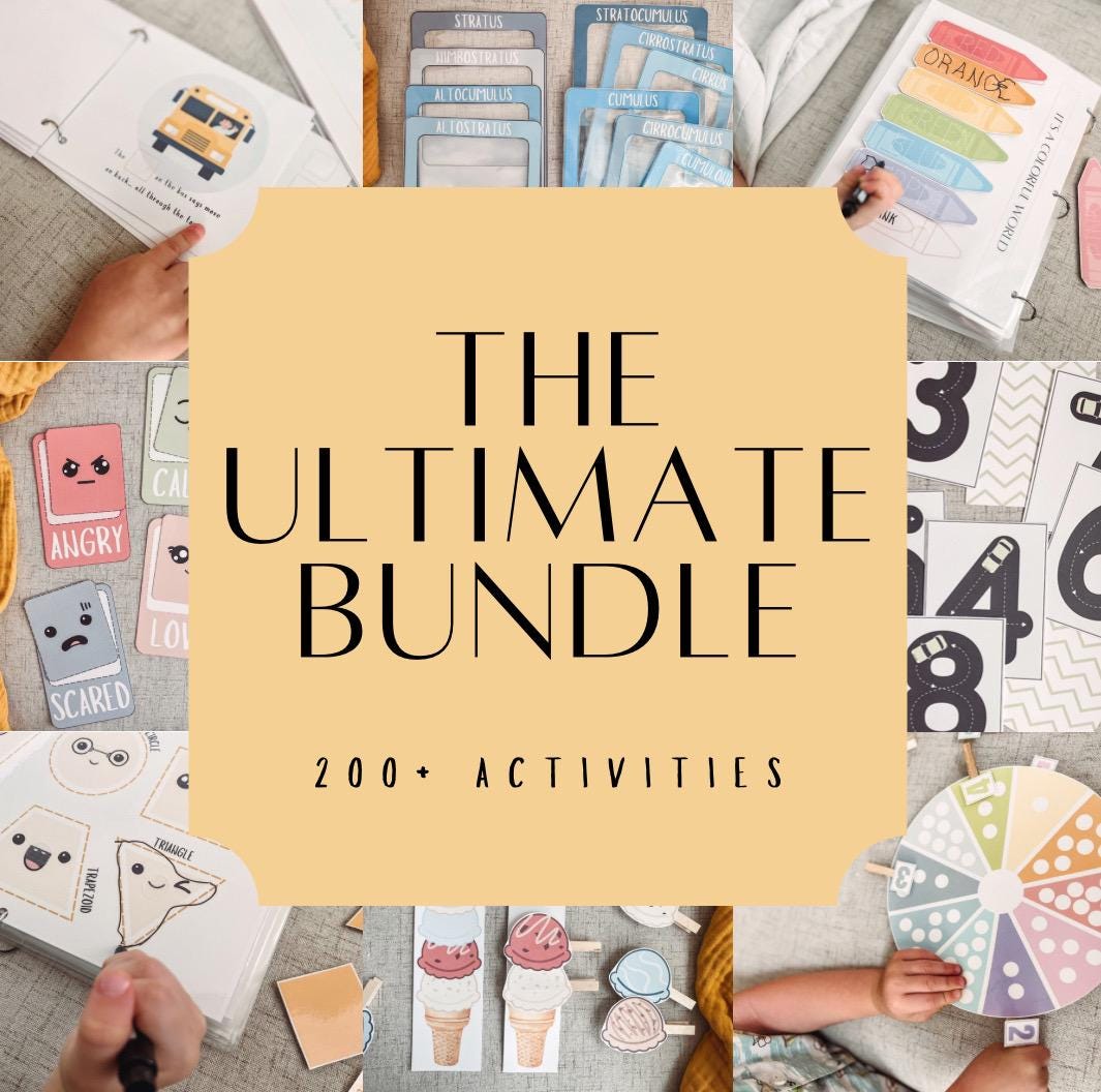 Preschool Activity Bundle - Printable Membership - Workbooks ...