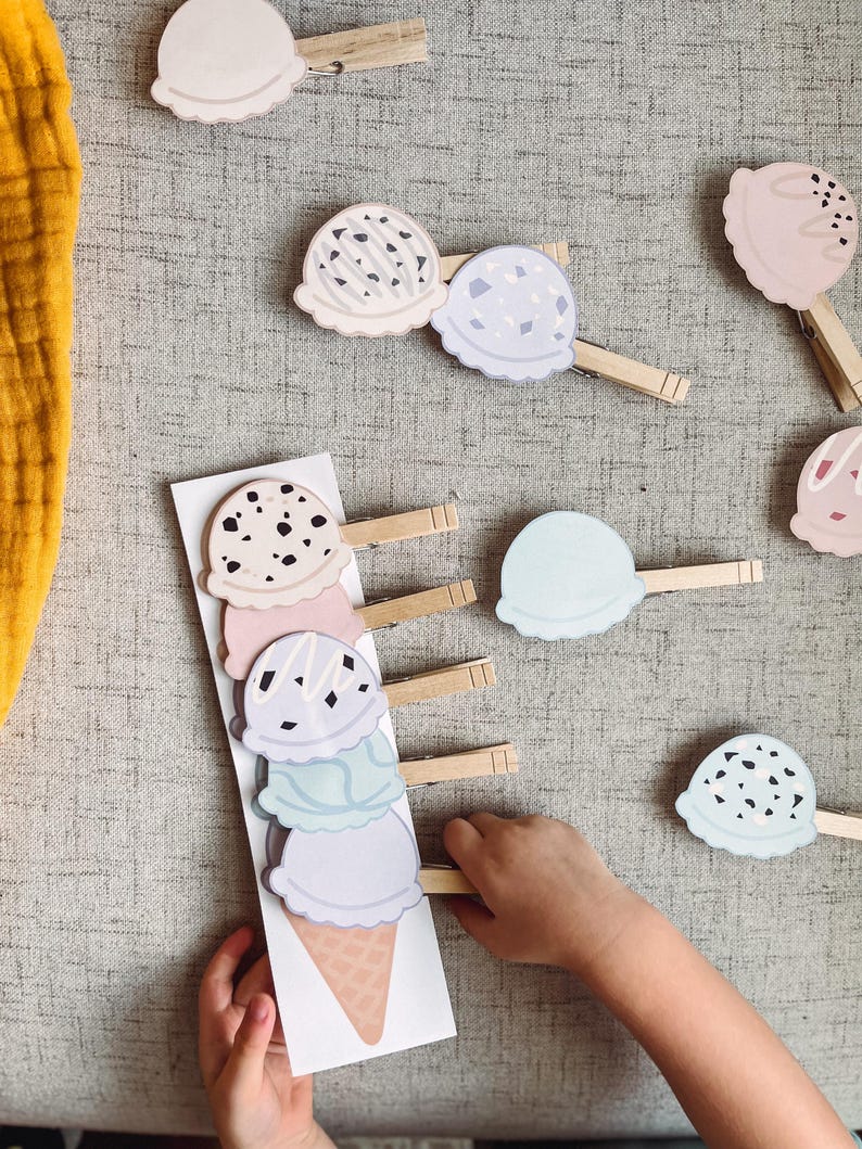 Ice Cream Builder Activity #2 - Fine Motor Skills - Preschool Pattern ...