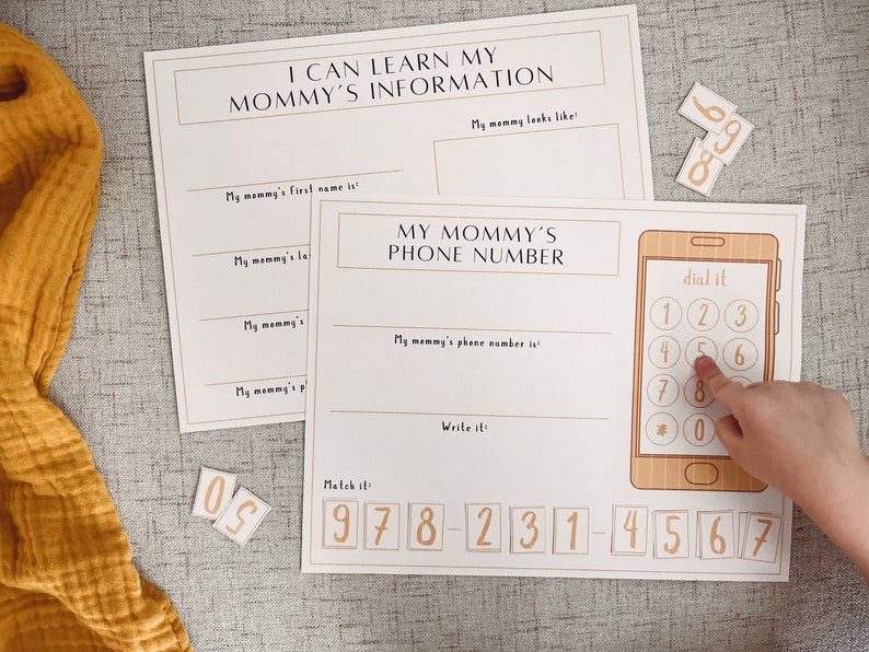 Emergency Contact Printable: Kids Personal Information Activity ...