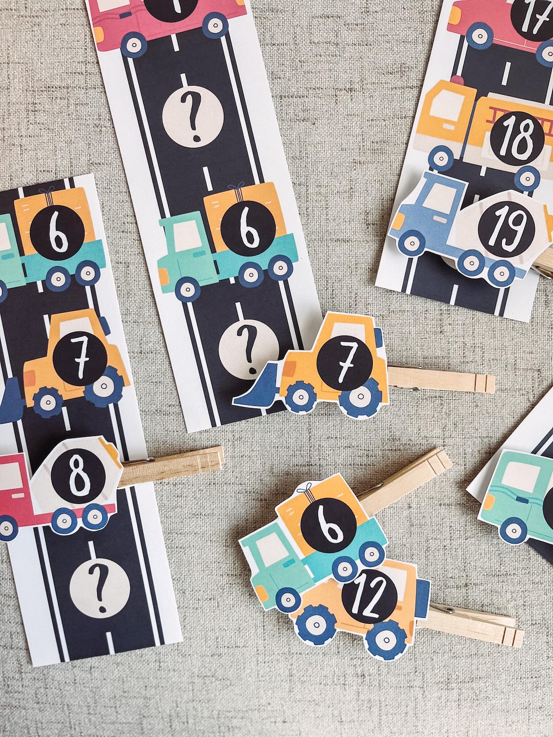 Complete the Sequence Trucks - Preschool Numbers (1-20) - Homeschool ...
