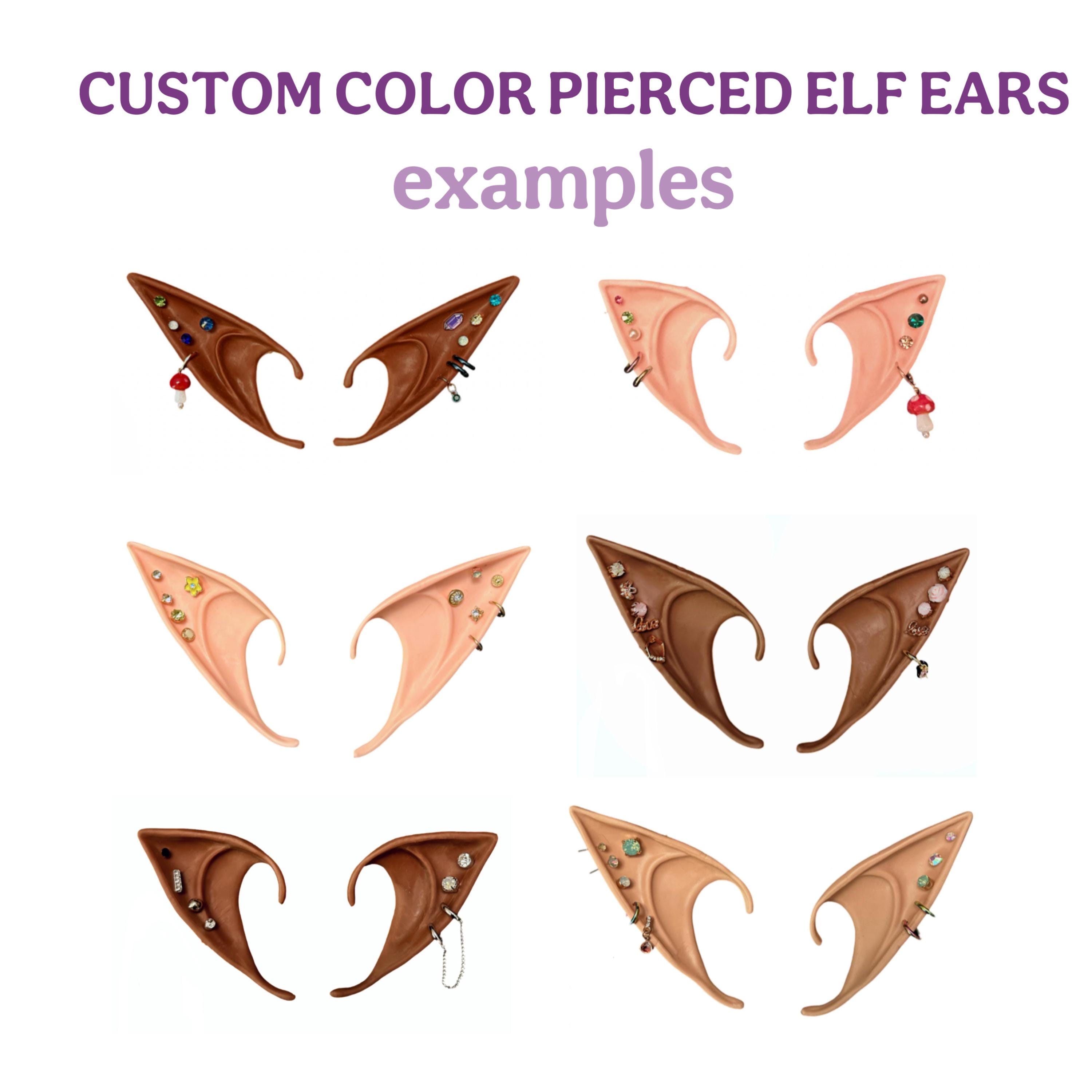 Custom Pierced Elf Ears – Choose Skin Tone, Piercings & Length ...