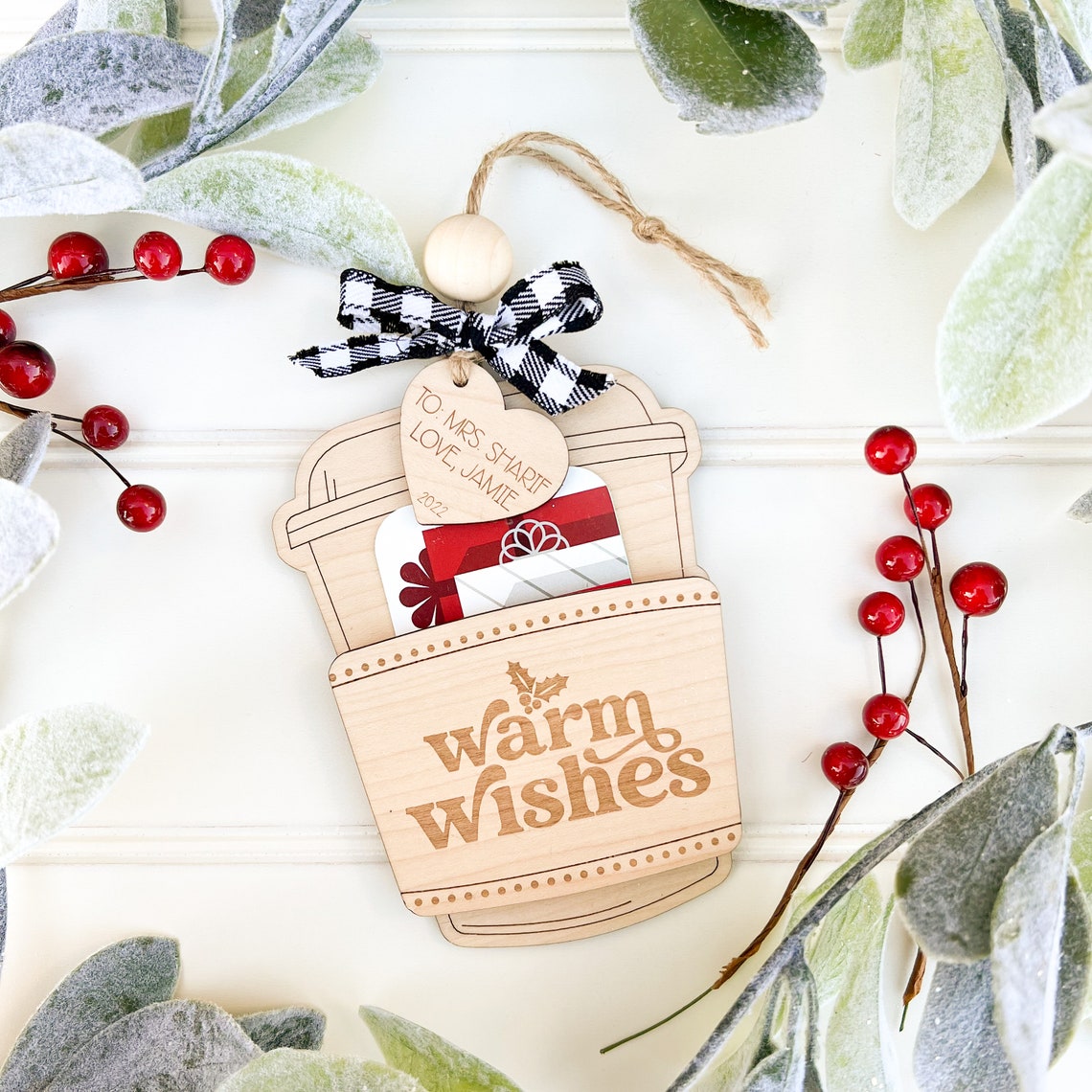 Warm Wishes Gift Card Holder & Ornament FREE Personalization Quick ...