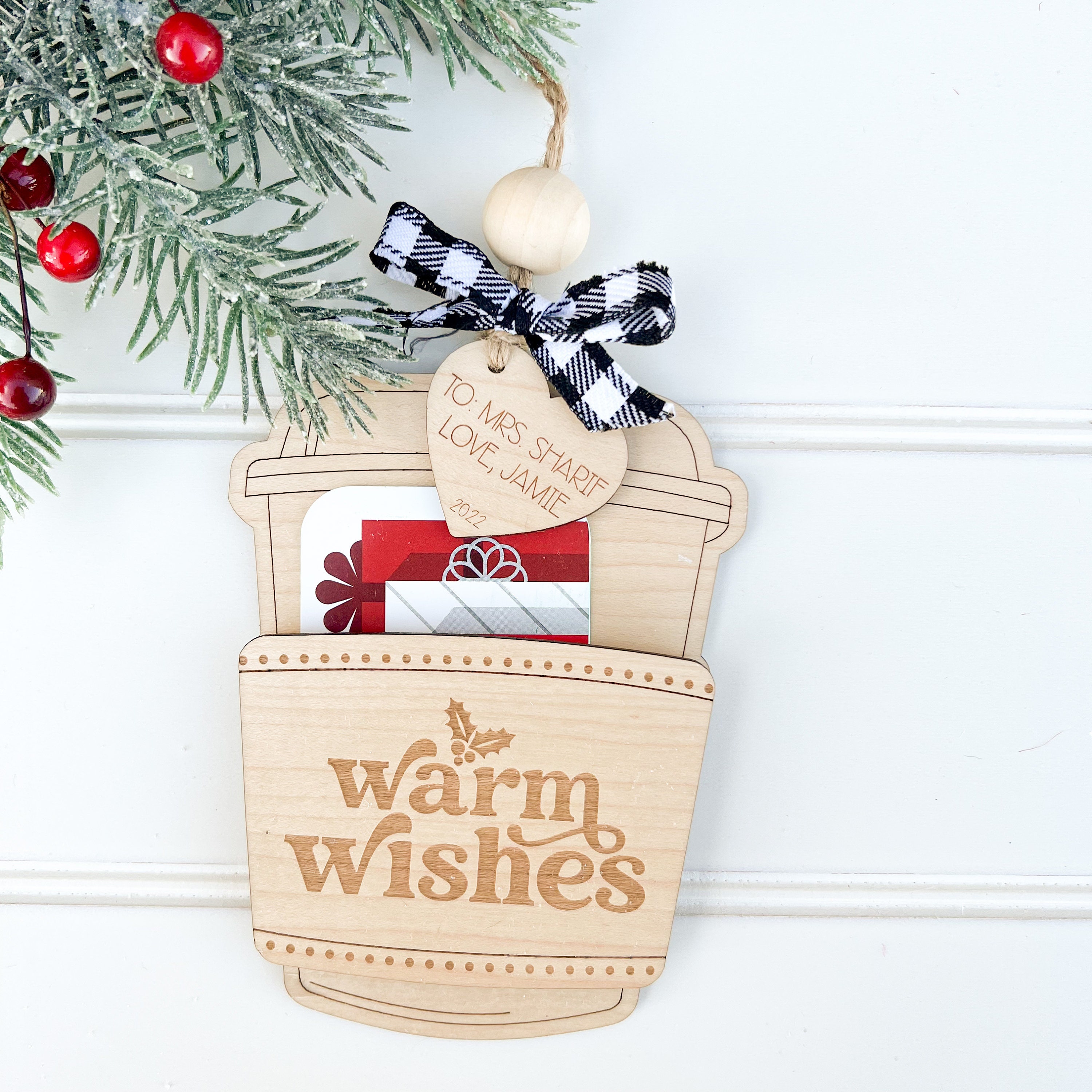 Warm Wishes Gift Card Holder & Ornament - FREE Personalization! - Etsy