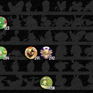 Bug Type Pokemon Pinback Buttons 32mm Caterpie, Butterfree, Volcarona ...