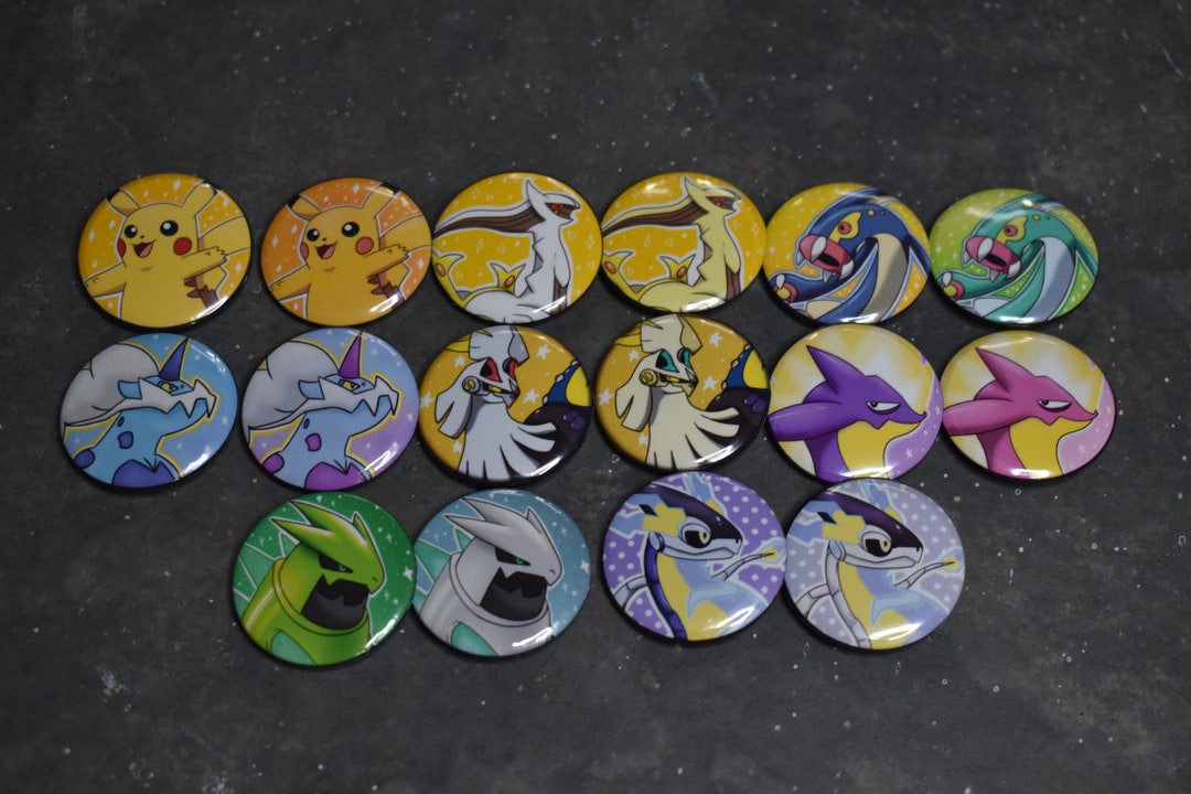 Electric Type Pokemon Pinback Buttons 32mm Pikachu, Eelektross ...