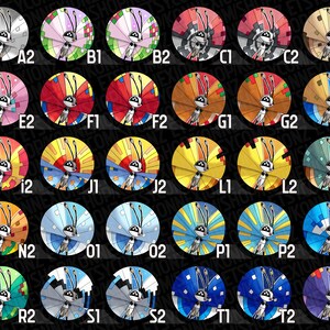 Bug Type Pokemon Pinback Buttons 32mm Caterpie, Butterfree, Volcarona ...