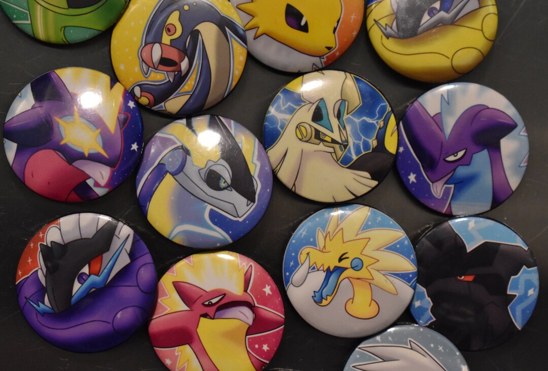 Electric Type Pokemon Pinback Buttons 32mm Pikachu, Eelektross ...