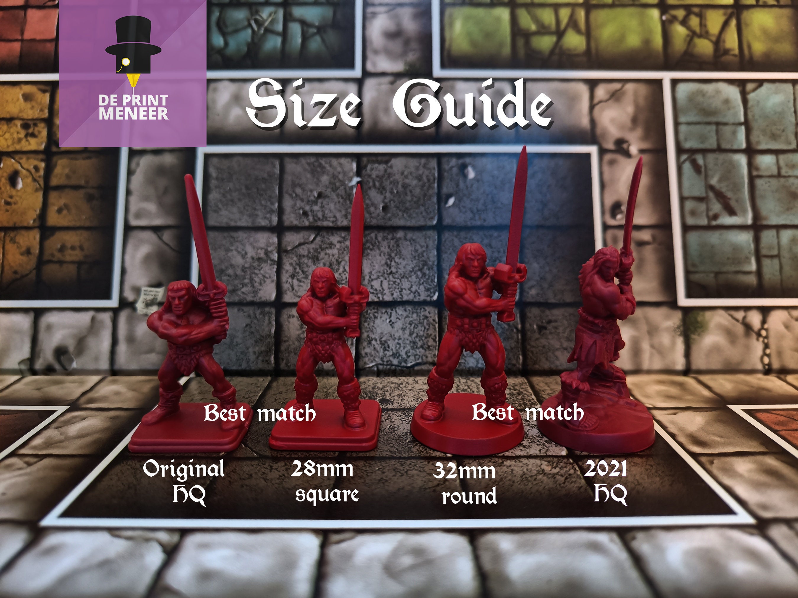 Heroquest Female Heroes Set Mini's 3D Print - Etsy UK