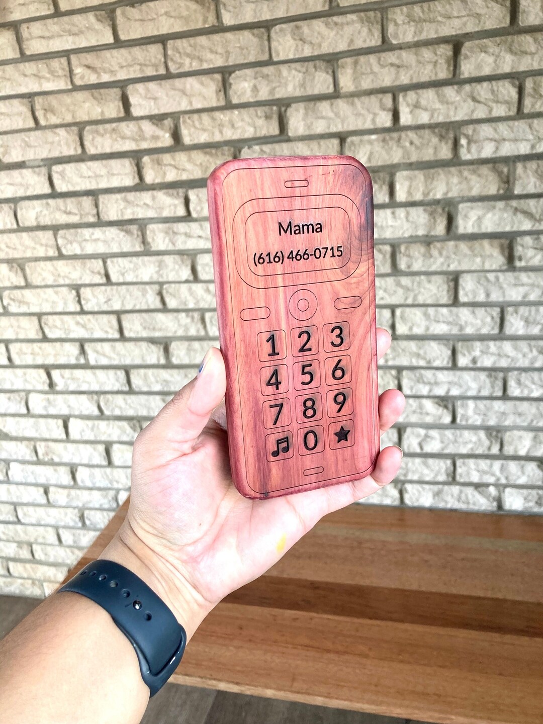Wooden Toy Phone - Etsy