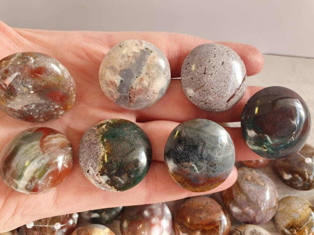 Ocean Jasper Lentil Stones Exceptional - Etsy