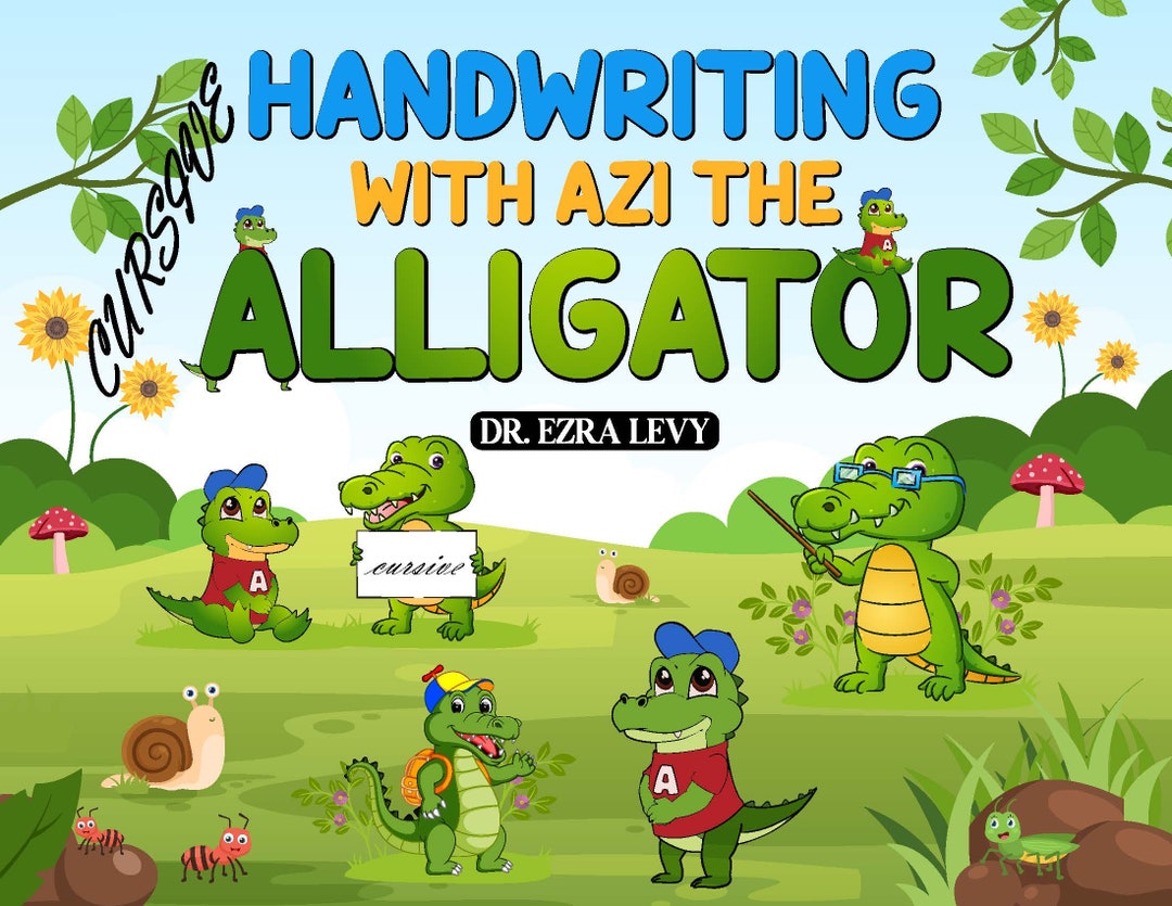 Learn Cursive Handwriting With Azi the Alligator - Etsy