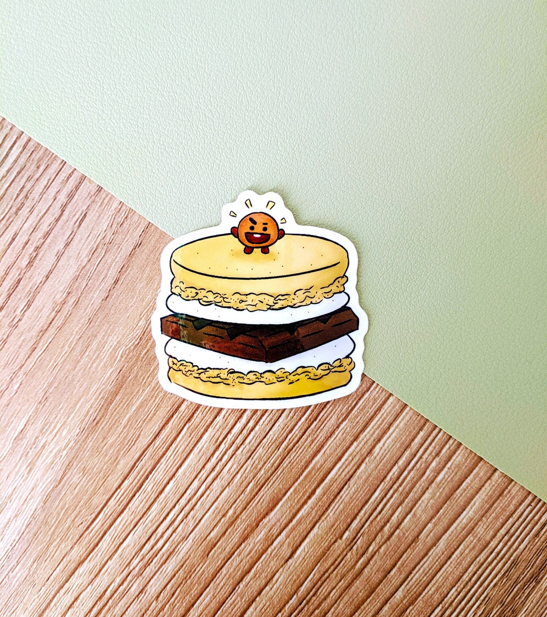 Cute BT21 Shooky Macaron Sticker | Decorate Your Laptop, Planner, Phone ...