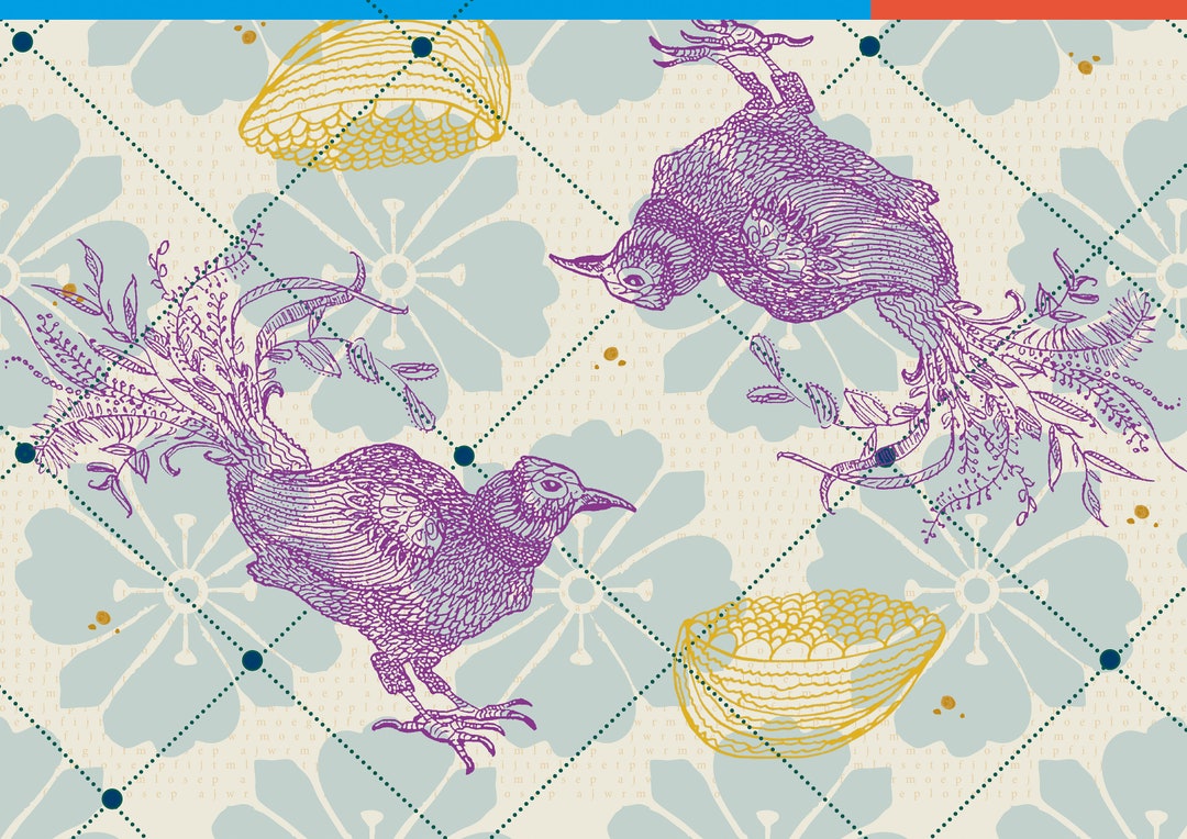 Mural Illustration abundance Drawings and Collage Mixed Media - Etsy