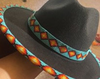 Native Beaded Hat - Etsy