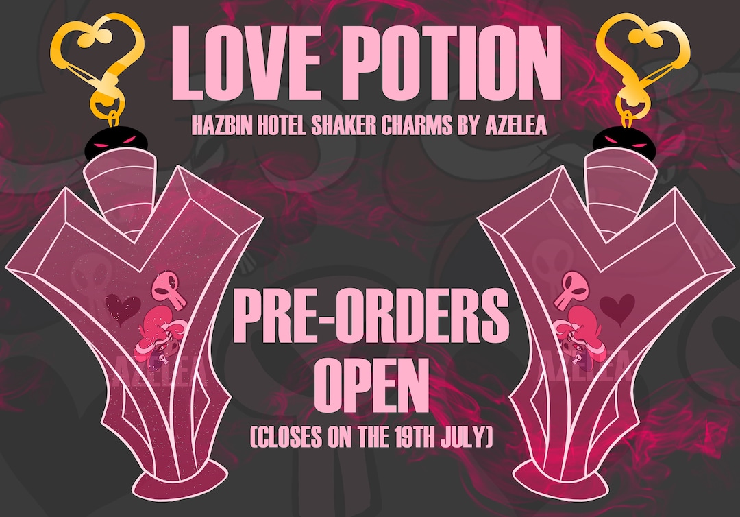 PRE-ORDER Love Potion Hazbin Hotel Shaker Charm read Description - Etsy UK