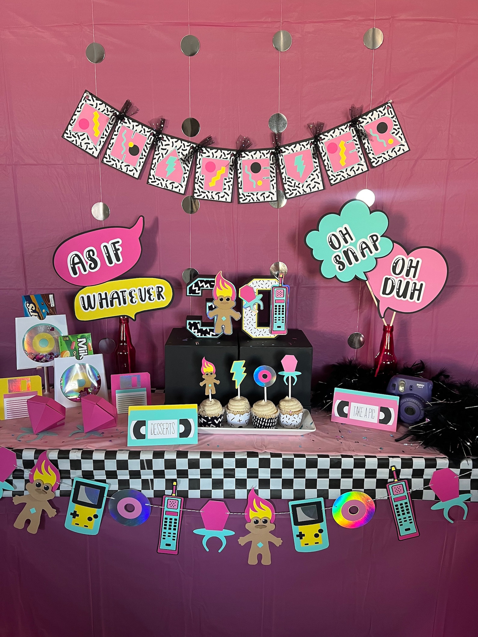 90's Party Decor SVG Bundle by Auntie Tay : Nostalgic Icon Banner ...