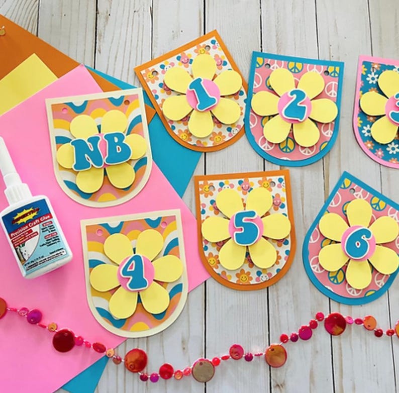 60's Party Decor SVG Bundle by Auntie Tay | Nostalgic Icon Banner ...