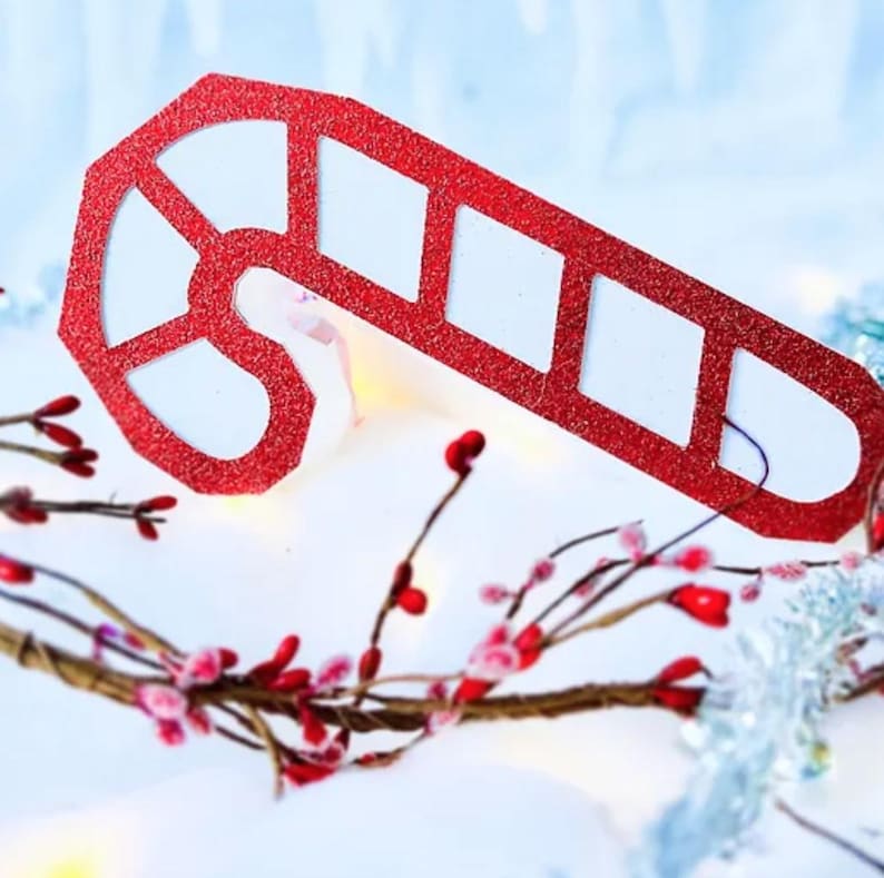 Candy Cane 3D Paper Box SVG | Digital Download by Auntie Tay ...