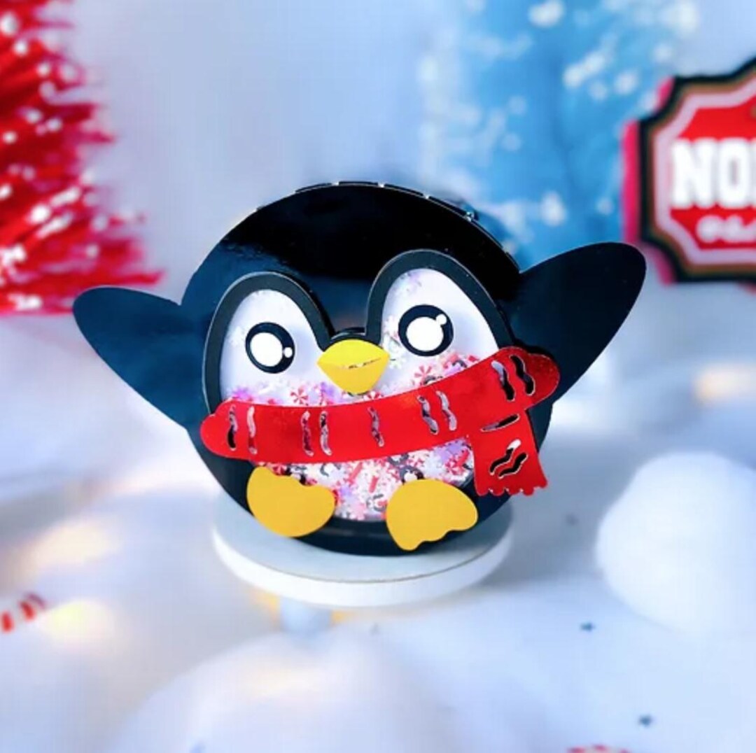 Penguin Holiday Box 3D Paper SVG Digital Download | Auntie Tay ...
