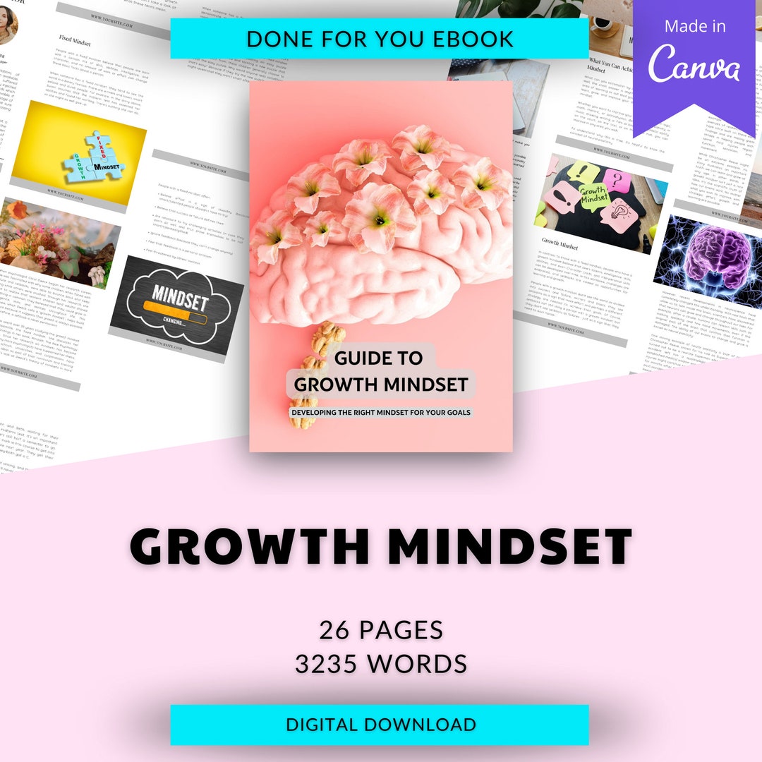 Growth Mindset for Your Goal | Done for You Ebook Canva Templates ...