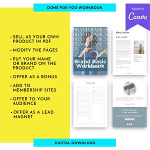 12 Steps for Brand Basic | Done for You Workbook Canva Templates ...