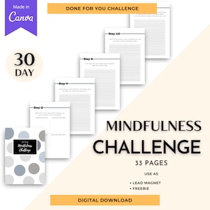 30-day Mindfulness Challenge | Done for You Visual Task Quest ...