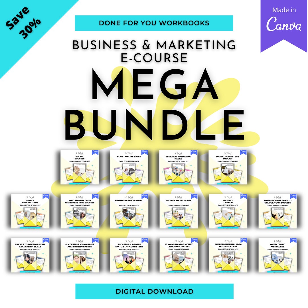 16 Business and Digital Marketing Ecourses MEGA BUNDLE | Done for You ...