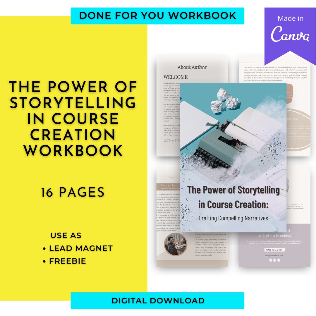 The Power of Storytelling in Course Creation | Done for You Workbook ...