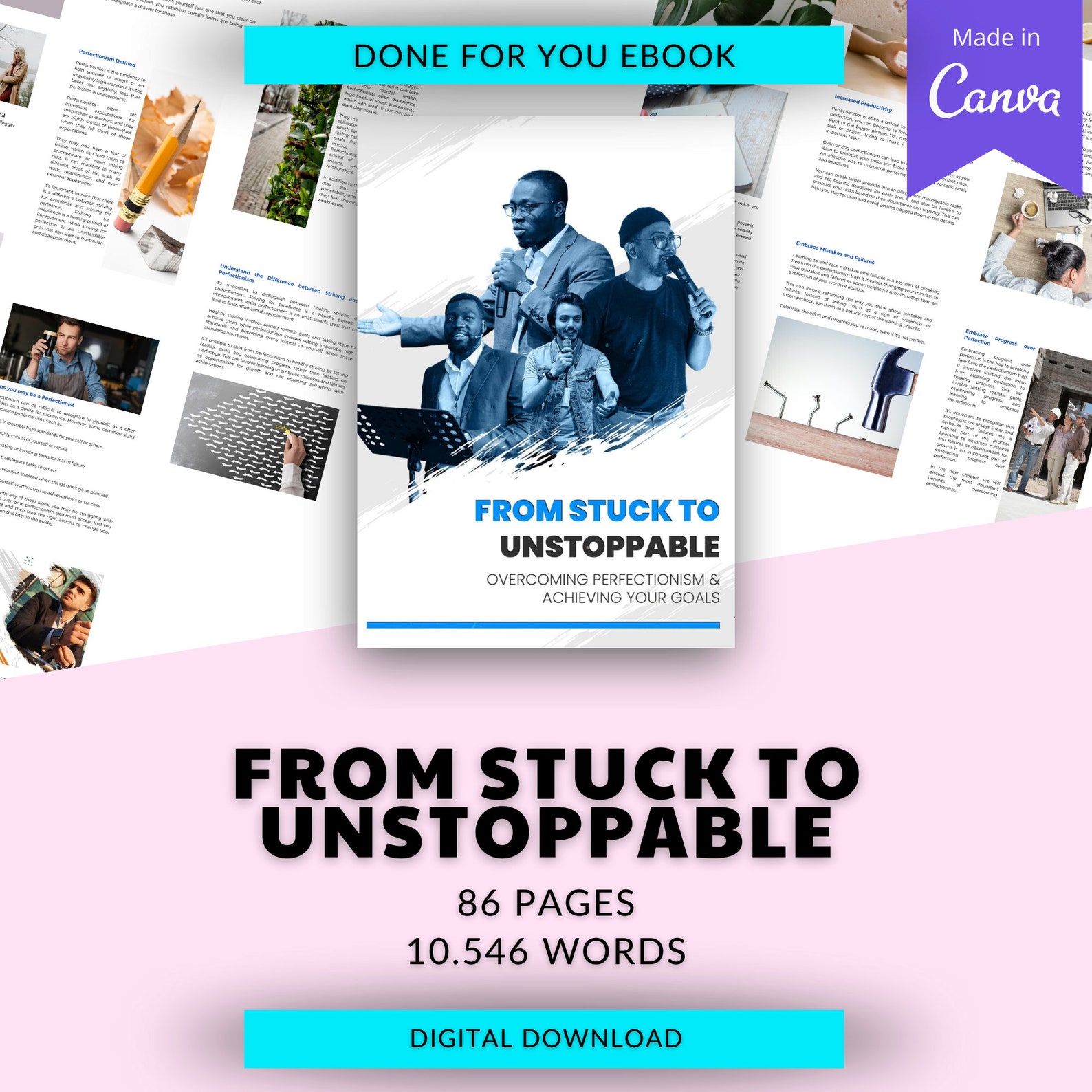 From Stuck to Unstoppable | Done for You Ebook Canva Templates Digital ...