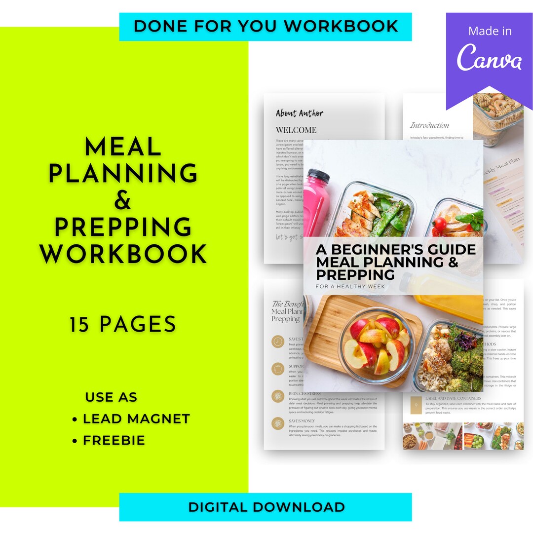 A Beginner's Guide Meal Planning & Prepping | Done for You Workbook ...
