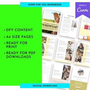The Beginners Guide to Healthy Living | Done for You Workbook Canva ...