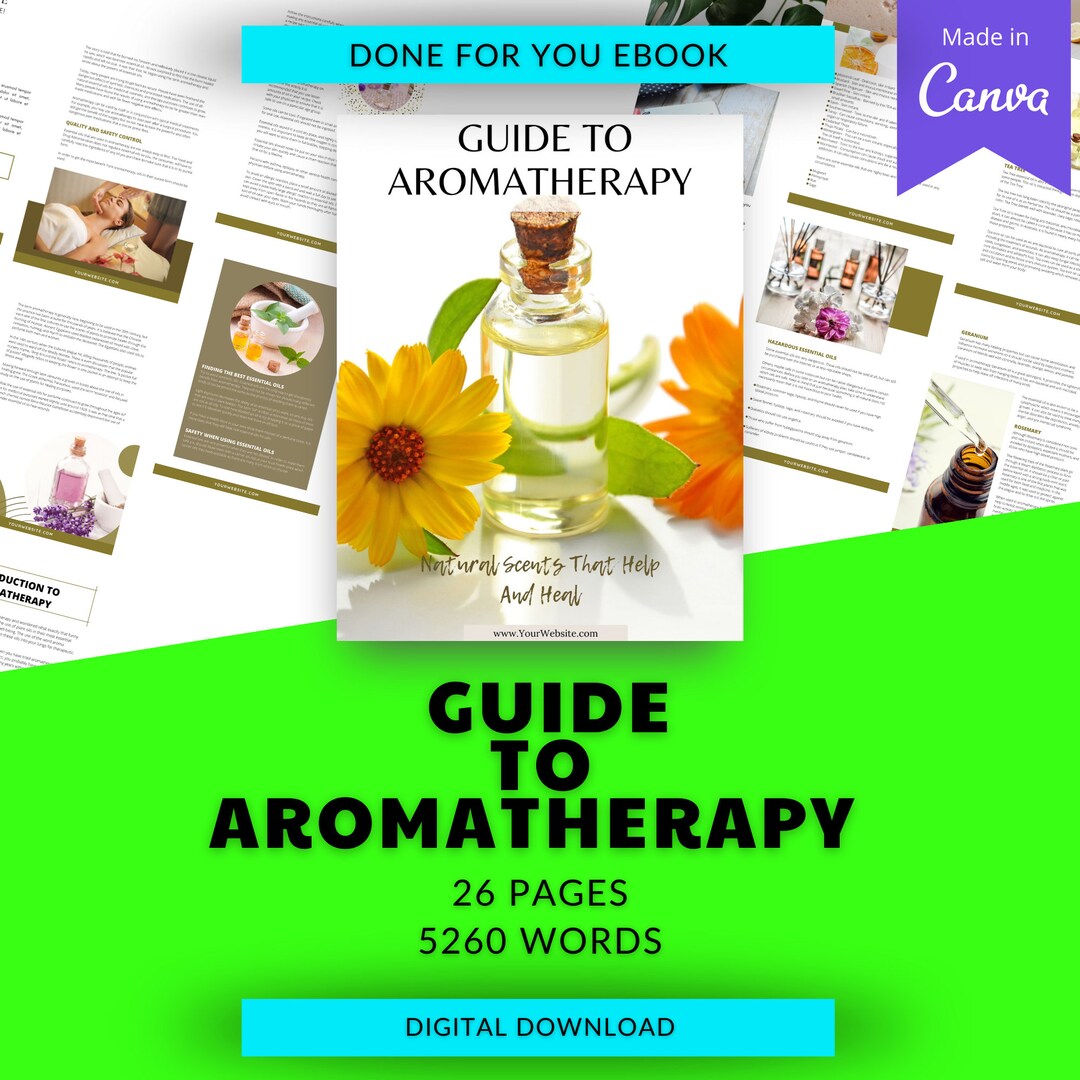 Aromatherapy Guide | Done for You Ebook Canva Templates Digital ...