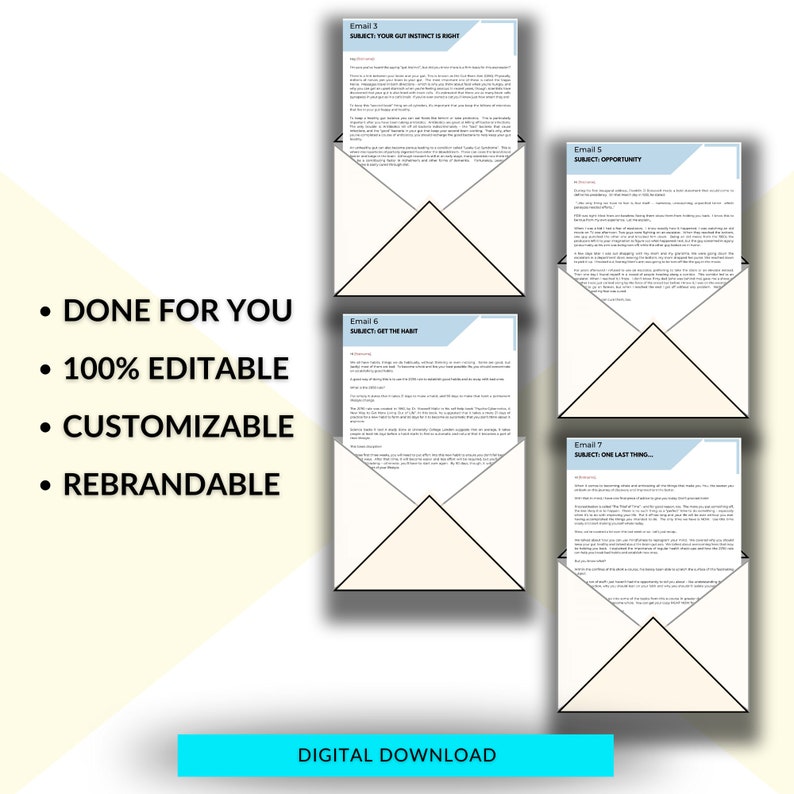7 Day Being Whole | Done for You Ecourse Canva Email Templates Digital ...