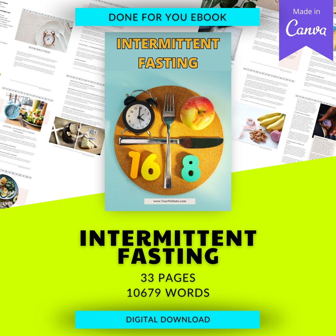 Intermittent Fasting | Done for You Ebook Canva Templates Digital ...