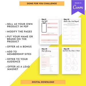 20-day Marketing Activities Challenge | Done for You Visual Task Quest ...
